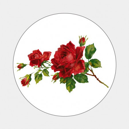 Sluitzegel Vintage roosje - Chrissy's Card Company